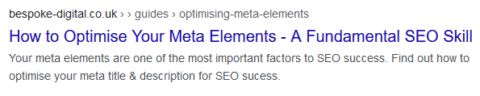 How to Optimise Your Meta Elements - A Fundamental SEO Skill